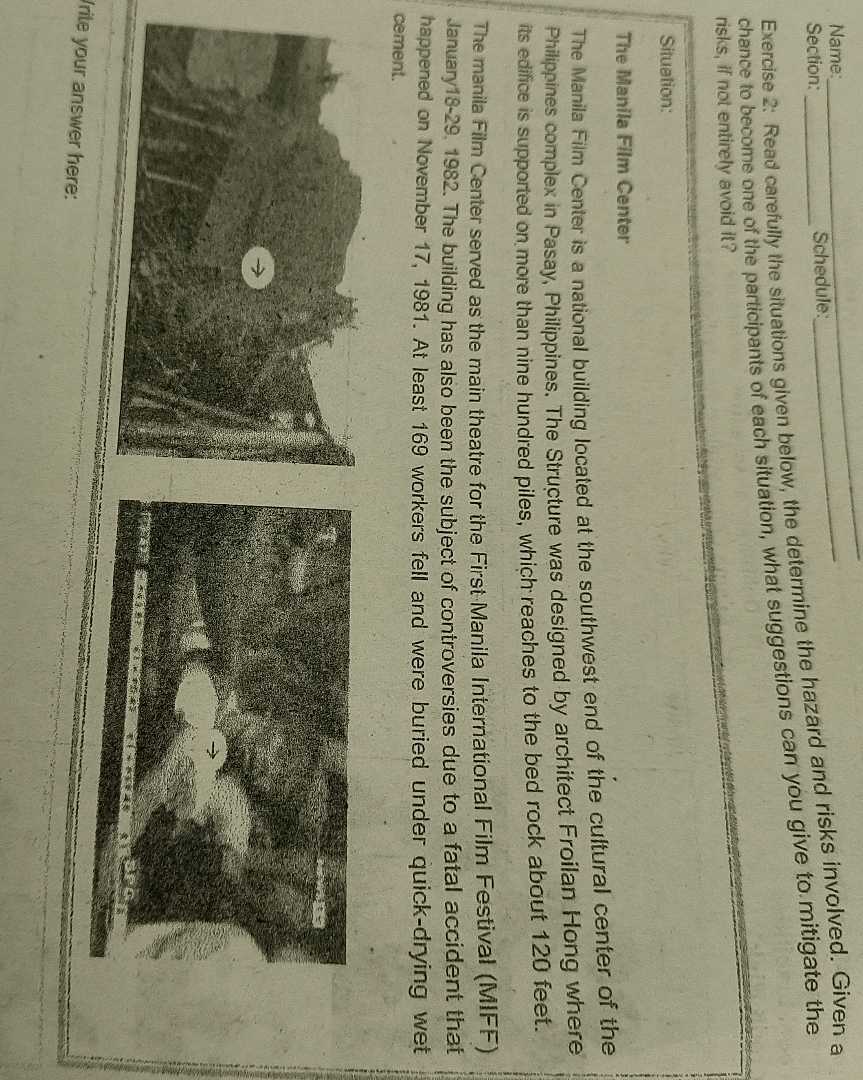 Name Schedule Section Exercise 2 Read | StudyX