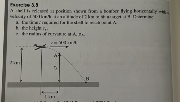 Exercise 38 A shell is released at position | StudyX