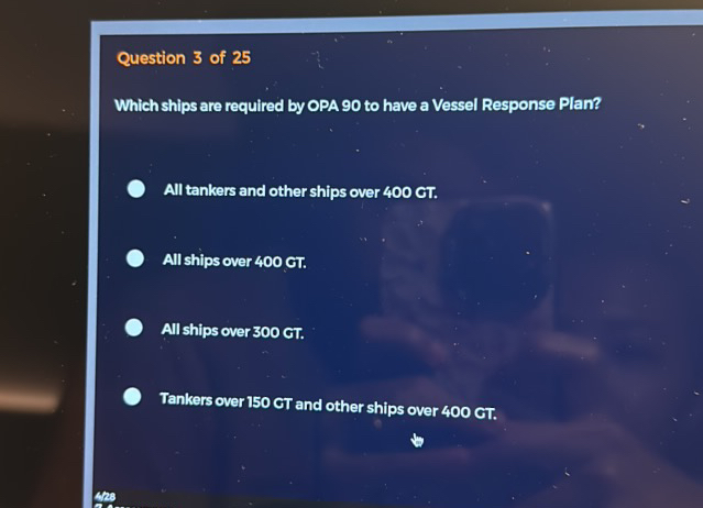 Question 3 of 25 Which ships are required | StudyX