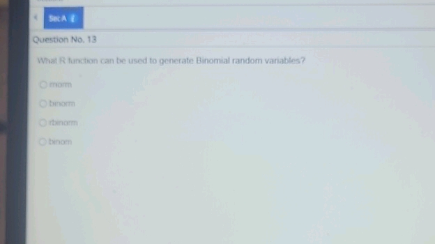 secA 1 Question No 13 What R functron can | StudyX