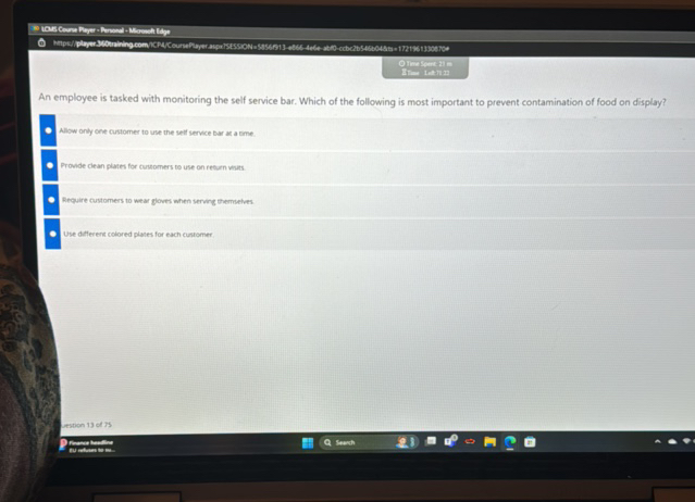 us Q) An employee is tasked with monitoring | StudyX