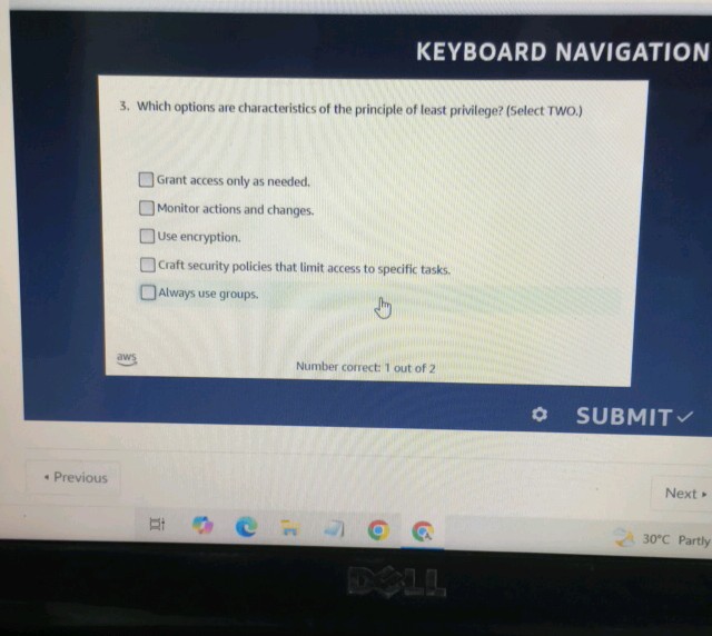 KEYBOARD NAVIGATION 3 Which options are | StudyX