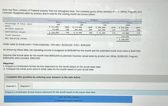Gold Star Rice Umited of Thalland exports | StudyX