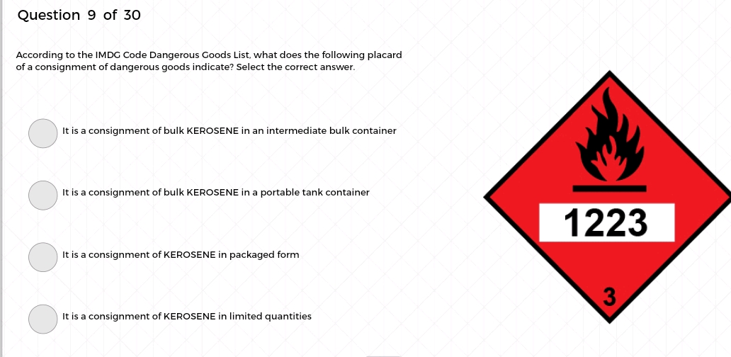 Question 9 of 30 According to the IMDC Code | StudyX