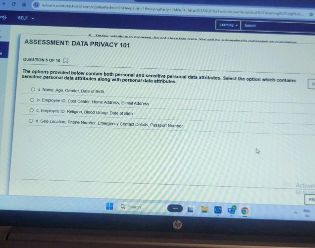 S Isamla ASSESSMENT DATA PRIVACY 101 | StudyX