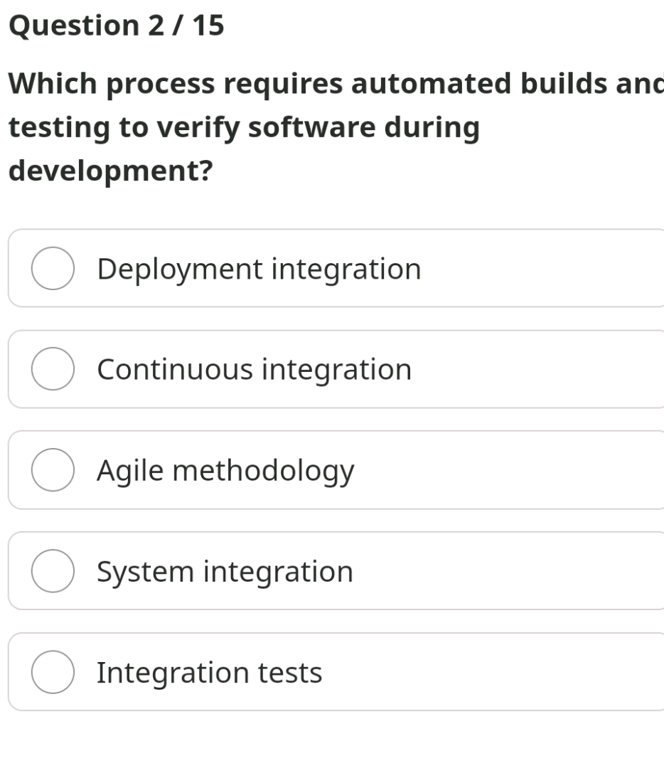 Question 2 / 15 Which process requires | StudyX