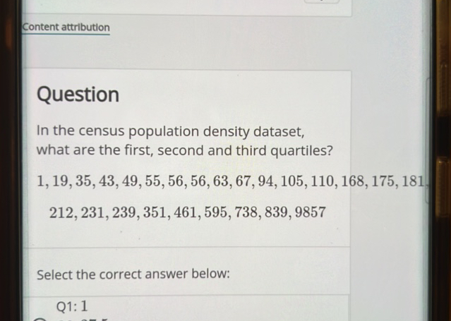 Content attribution Question In the census | StudyX