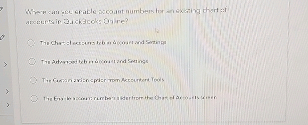 Where can you enable account numbers tor an | StudyX