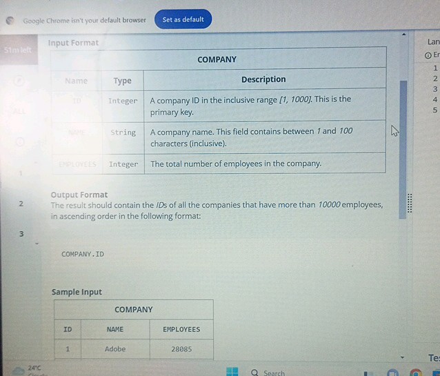 Google Chrome isnt your default browser Set | StudyX