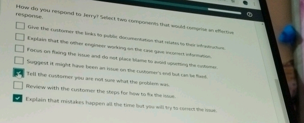 How do you respond to Jerry Select two | StudyX