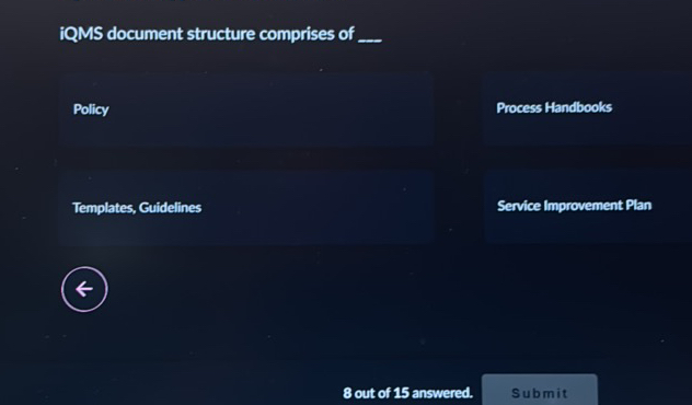 iQMS document structure comprises of | StudyX