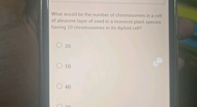 What would be the number of chromosomes in a | StudyX