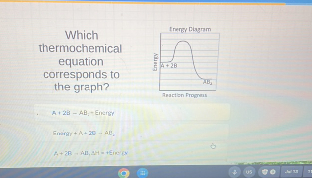 Which thermochemical equation corresponds | StudyX