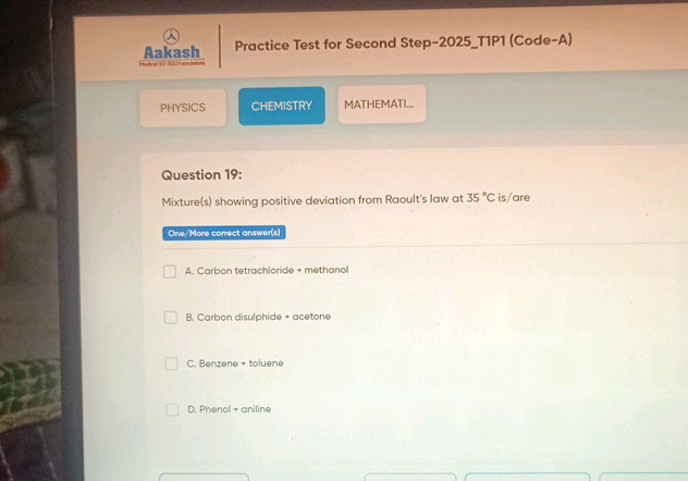Aakash Practice Test for Second | StudyX