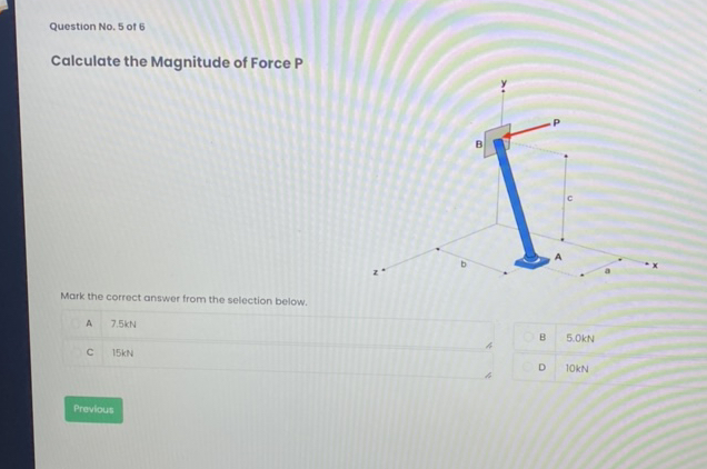 Question No 5 of 6 Calculate the Magnitude | StudyX