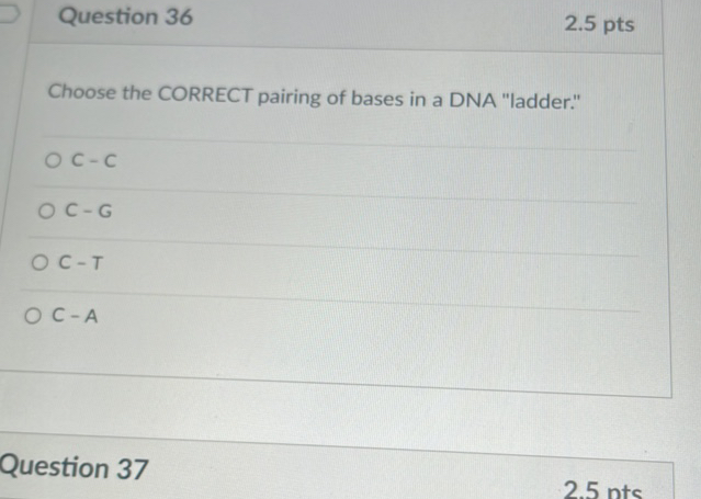 Question 36 25 pts Choose the CORRECT | StudyX