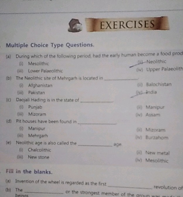 EXERCISES Multiple Choice Type Questions | StudyX
