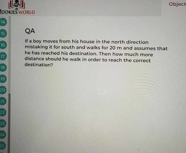 Object OOKIES WORLD QA If a boy moves from | StudyX