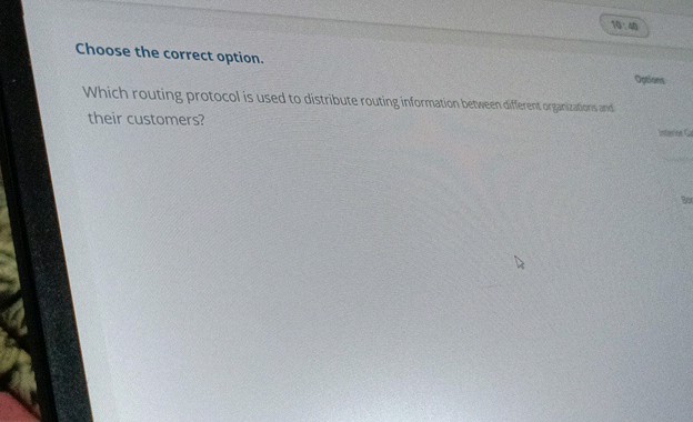 W4h Choose the correct option Which routing | StudyX