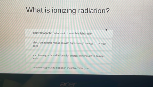What is ionizing radiation electromagnetic | StudyX