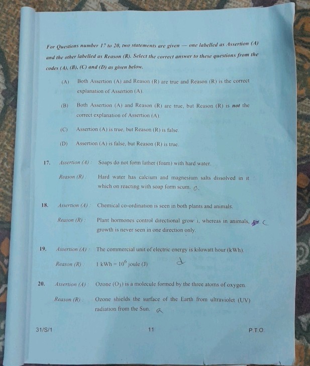 For Questions number 17 to 20 two | StudyX