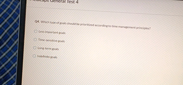 Q4 Which type of goals should be | StudyX