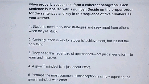 when properly sequenced form a coherent | StudyX