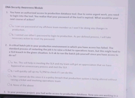 DNA Security Awareness Module 1 You have an | StudyX