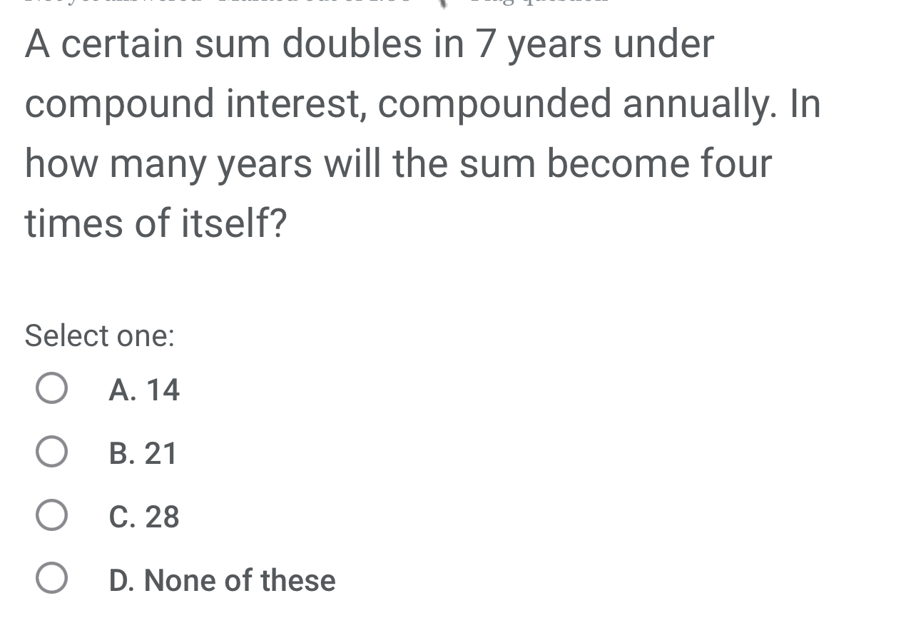 A certain sum doubles in 7 years under | StudyX