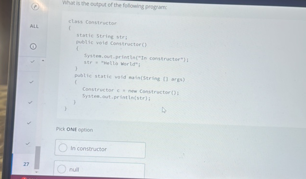 What is the output of the following program | StudyX