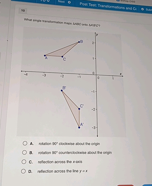 Next BIshop CISD 10 Post Test | StudyX