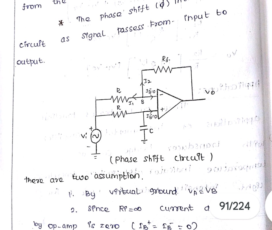 The phase shift ( ) circuit as signal | StudyX