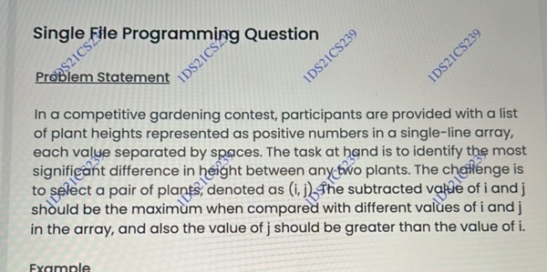 Single File Programming Question Problem | StudyX
