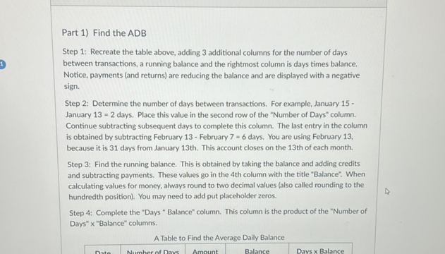 Part 1) Find the ADB Step 1 Recreate the | StudyX