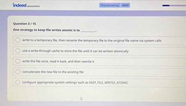 indeed assessments Time Remaining 0053 | StudyX