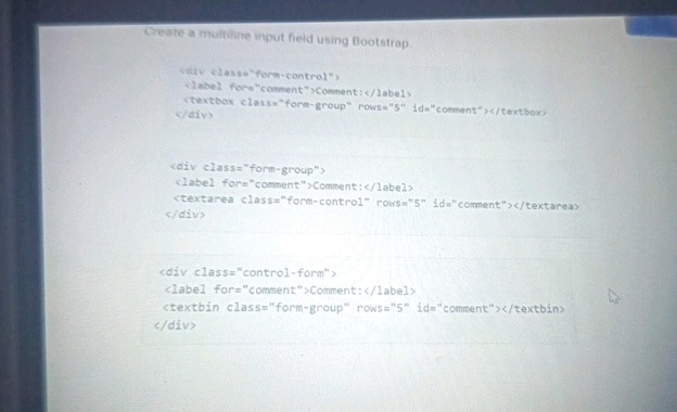 Create a muhtwine input field using | StudyX