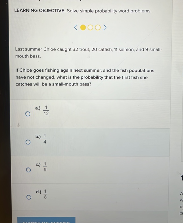 LEARNING OBJECTIVE Solve simple probability | StudyX