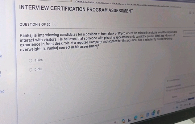 INTERVIEW CERTIFICATION PROGRAM ASSESSMENT | StudyX