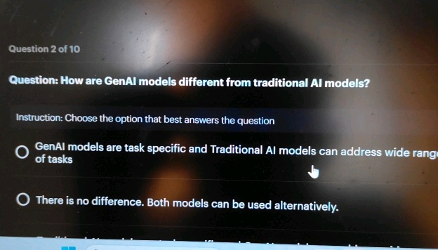 Question 2 of 10 Question How are GenAl | StudyX