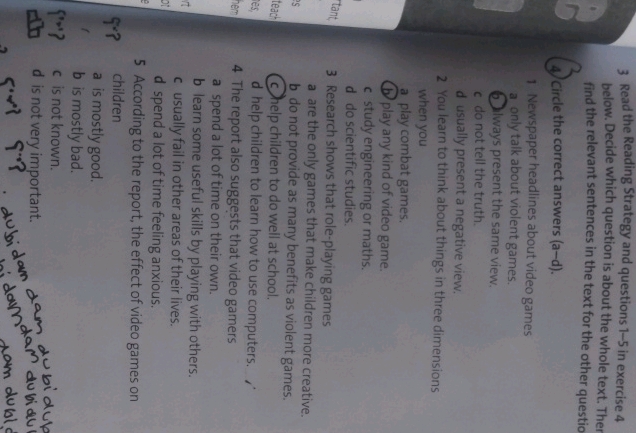 3 Read the Reading Strategy and questions | StudyX