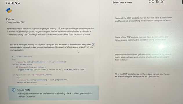TURING Python Guention 9 of 30 Python is | StudyX