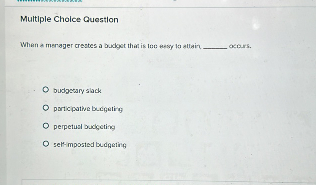 Multiple Choice Question When a manager | StudyX