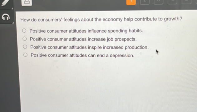 How do consumers feelings about the economy | StudyX