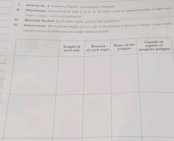 1 Aetivity No 1t Exploring Regular and | StudyX