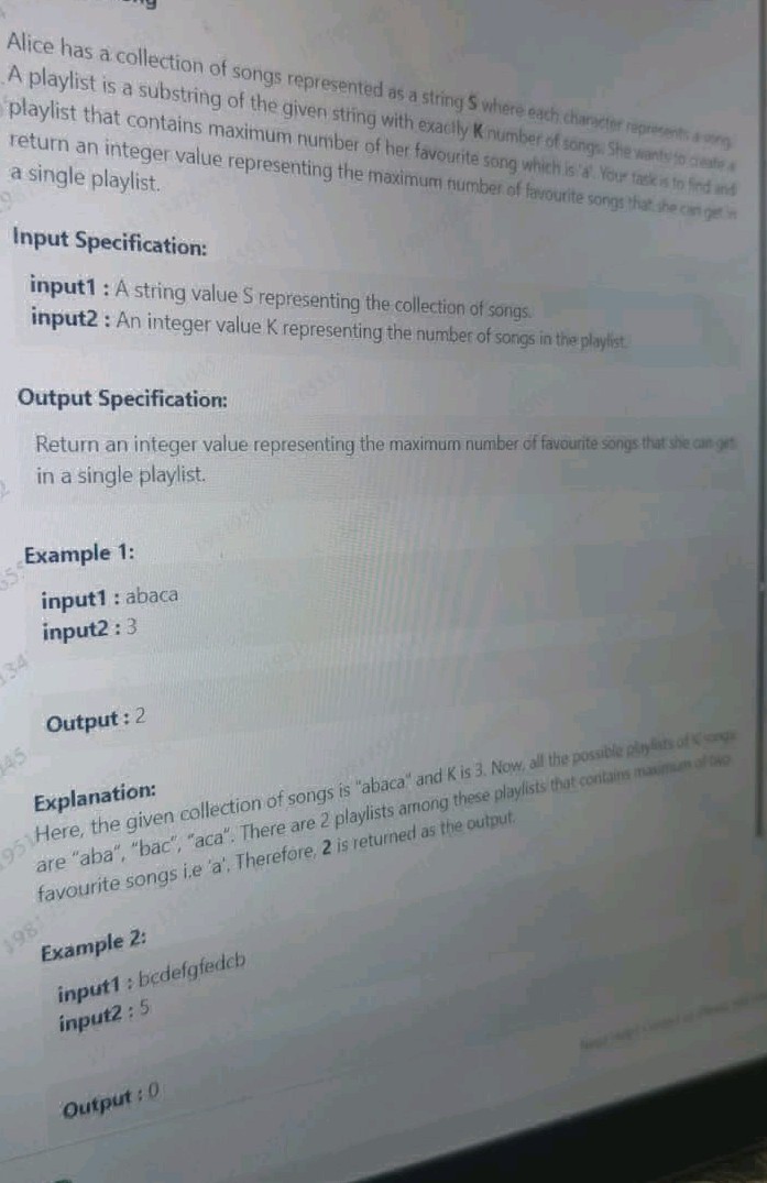 Alice has a collection of songs represented | StudyX