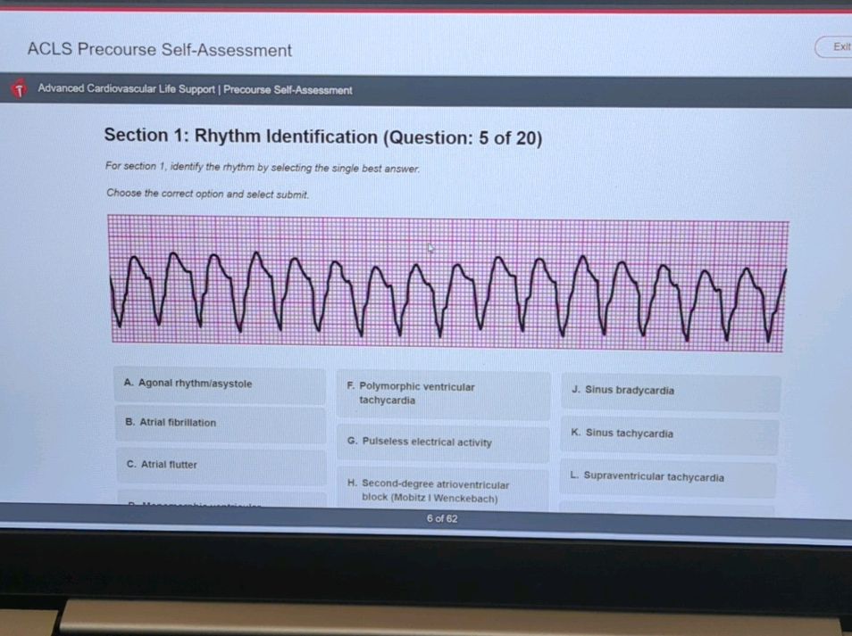 ACLS Precourse Self-Assessment Exit | StudyX