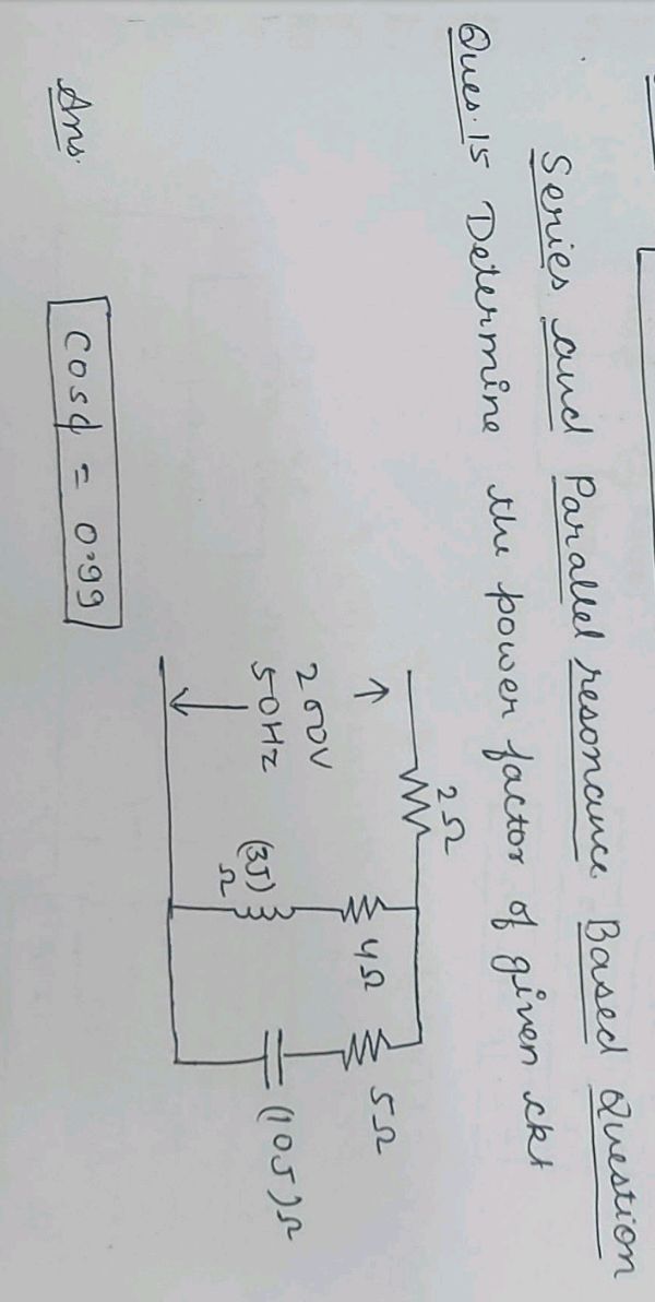 Series and Parallel resonance Based | StudyX