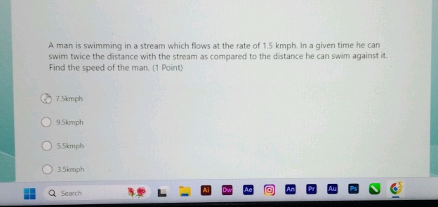 A man is swimming in a stream which flows | StudyX