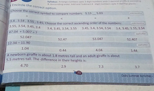 Syllabus Arrange numbers upto 3 digit | StudyX