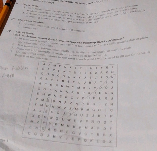 II Objective(e) examiming atomic models as | StudyX